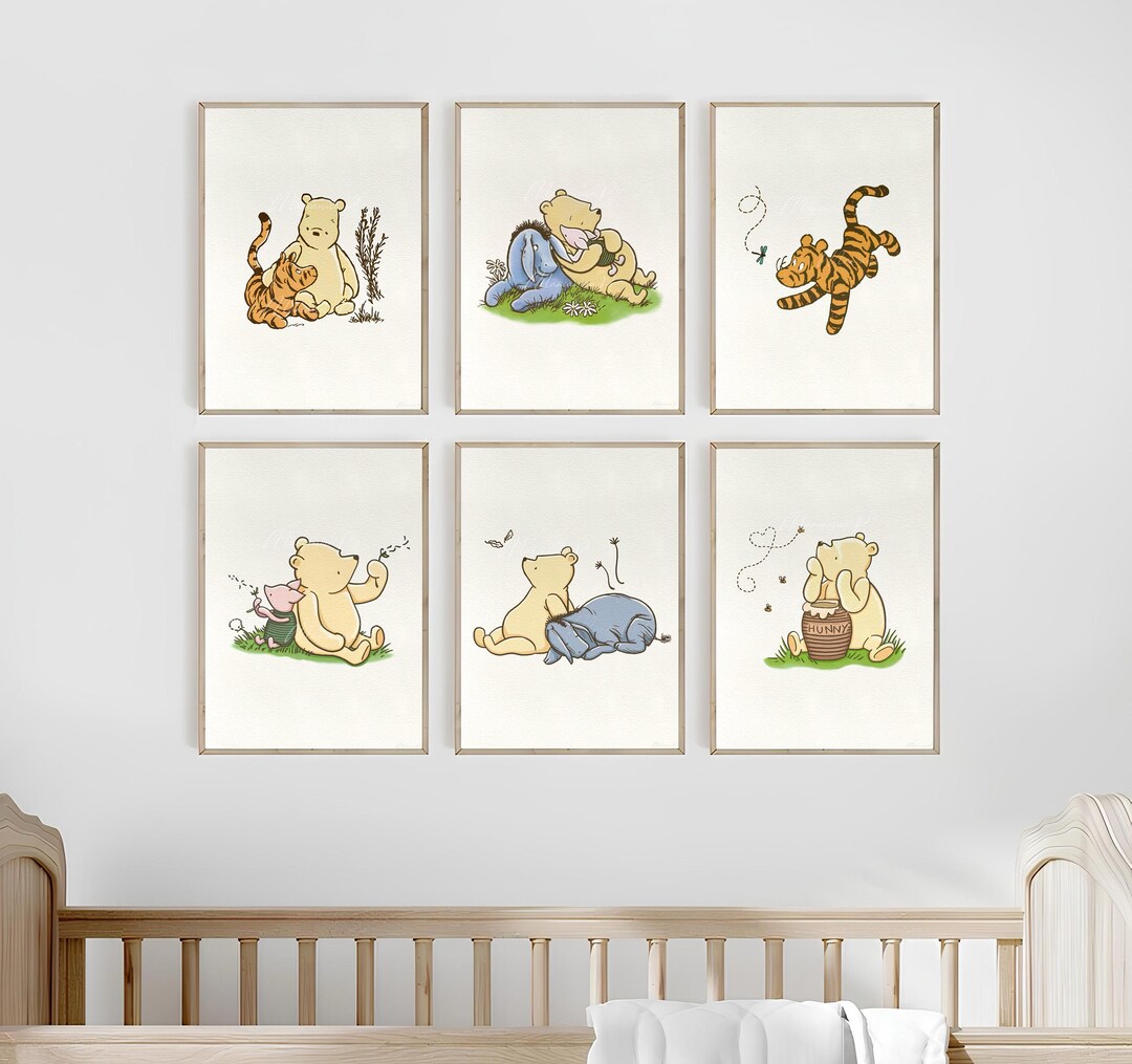 Winnie the Pooh Prints Classic Winnie the Pooh Print Pooh Nursery Decor ...