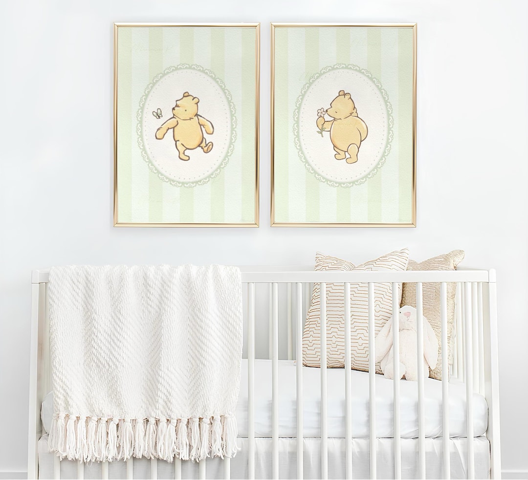 Winnie the Pooh Nursery Decor Classic Winnie the Pooh Prints Set of 2 ...