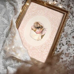 Peter Rabbit Nursery Decor Vintage Pink Floral Peter Rabbit Prints ...