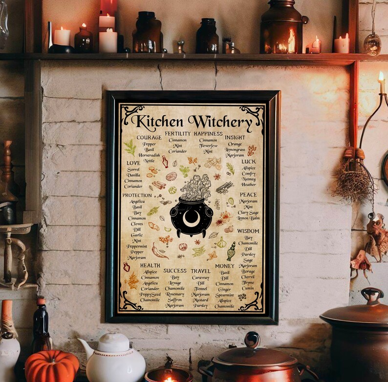 Kitchen Witchery Print Witch Poster Kitchen Witch Art Print Witchy ...