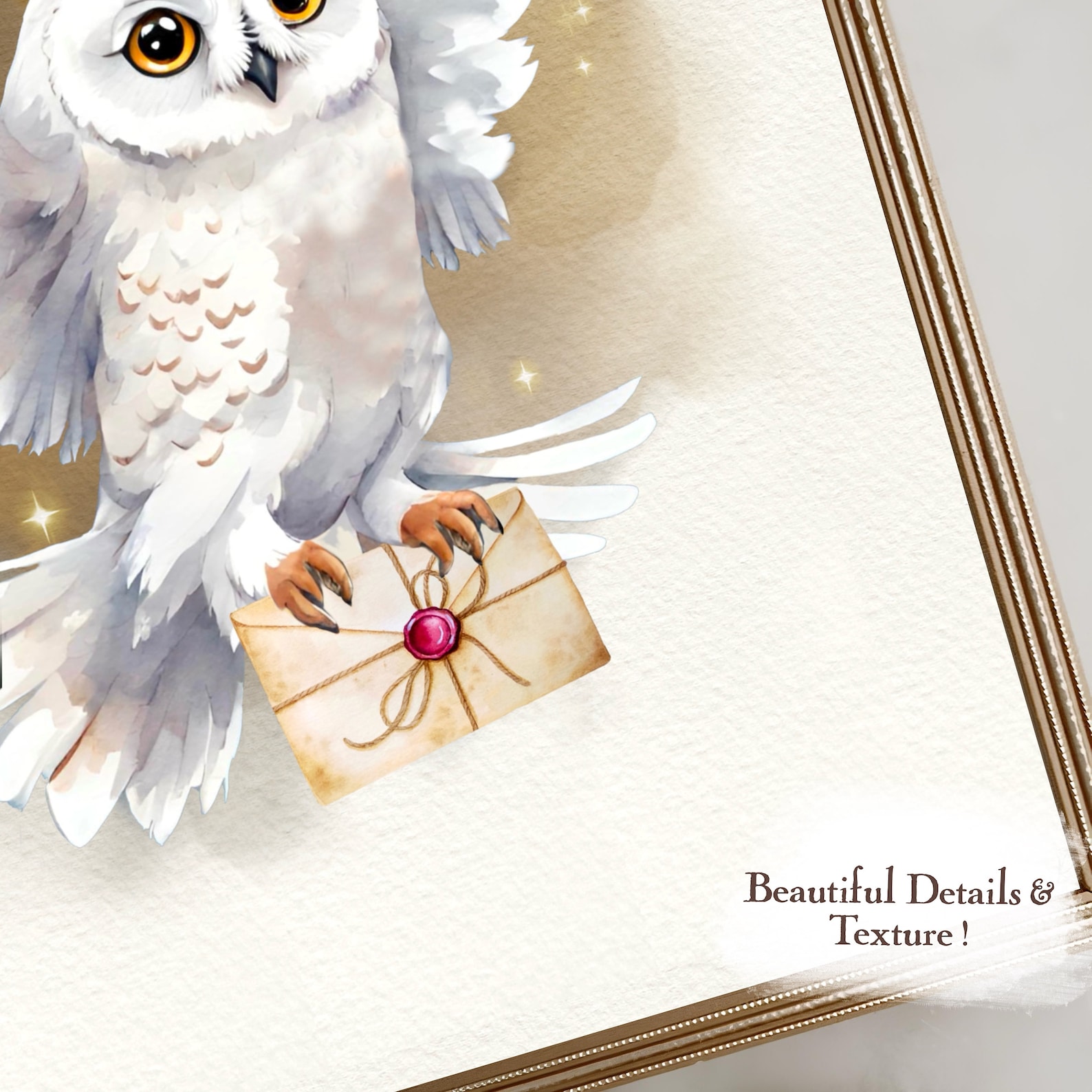 Snowy Owl Print Wizard Poster Wizard Print Wizarding Nursery Decor ...