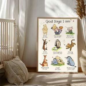 Christian Classic Winnie the Pooh Print Winnie the Pooh Nursery Decor ...