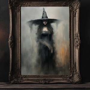 Witch Art Print Witchy Decor Poster Rustic Neutral Aesthetic Abstract ...