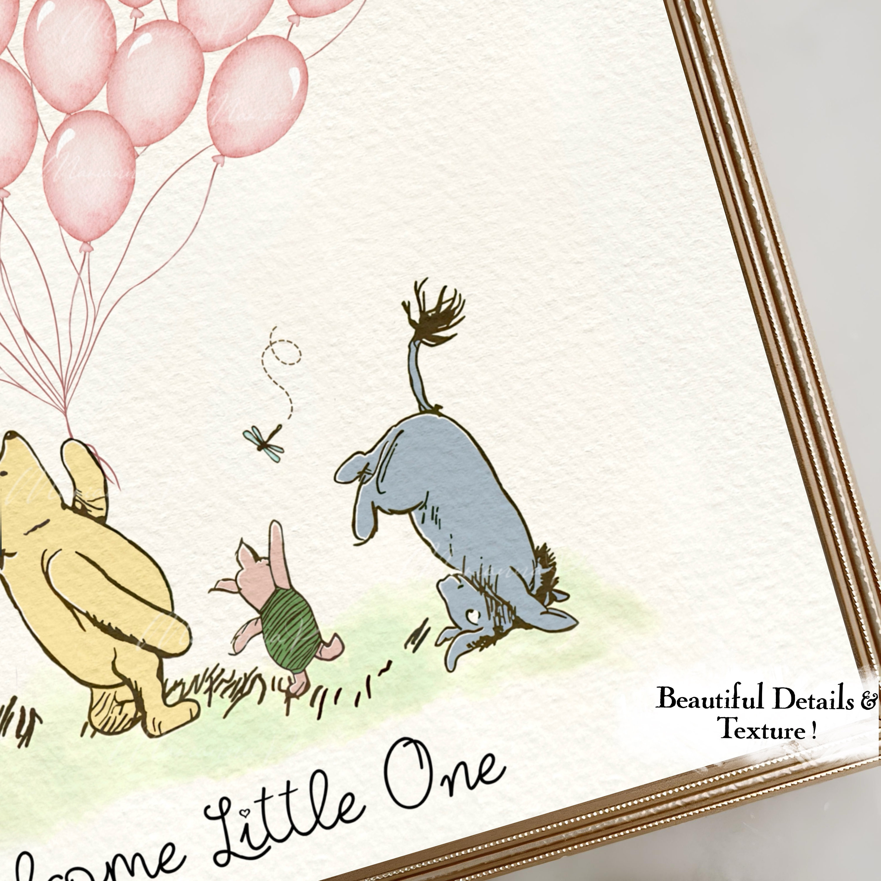 Winnie the Pooh Baby Shower Signature Guest Book 55 Pink Balloons ...