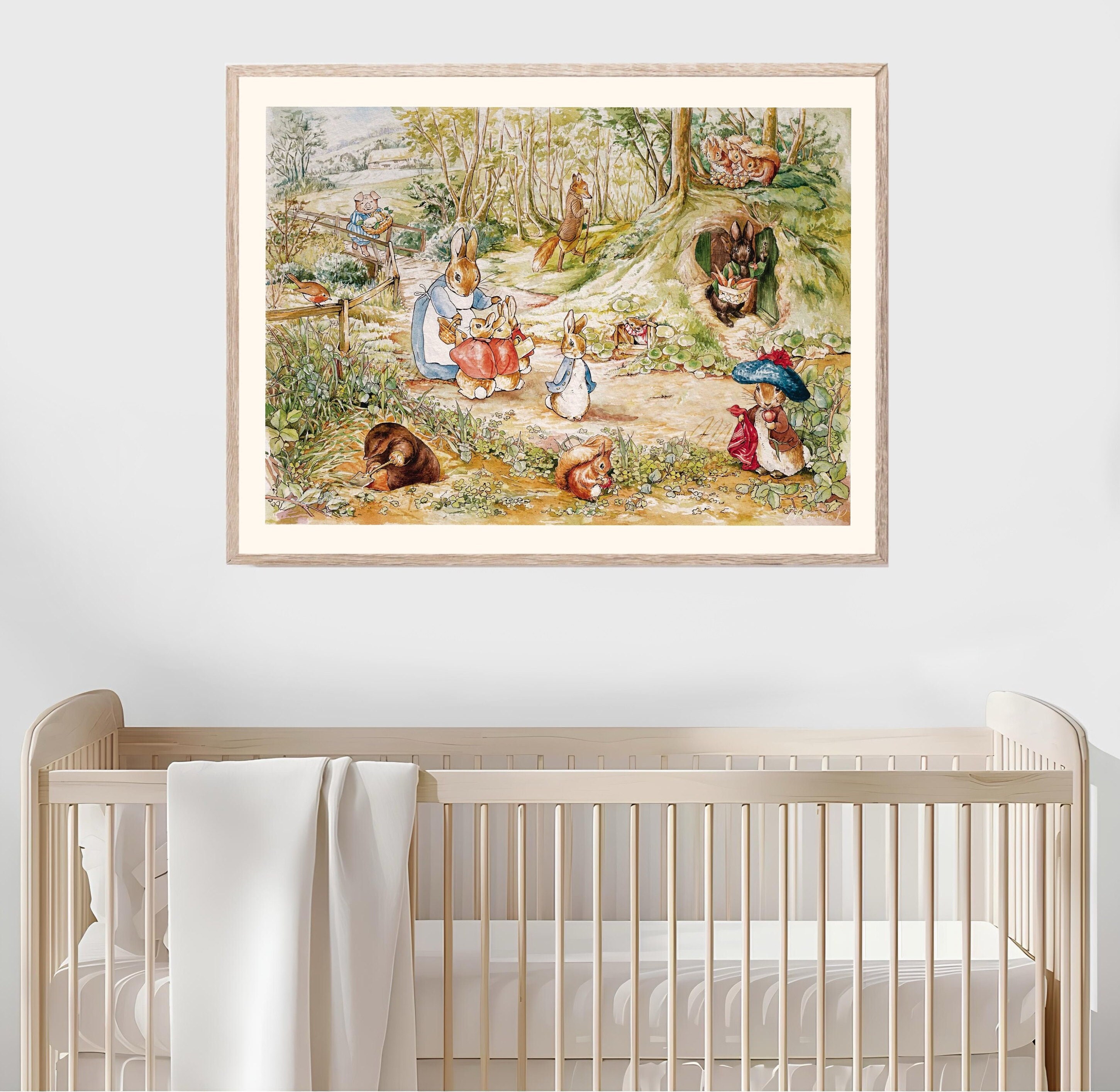 Peter Rabbit Nursery Decor Peter Rabbit and Friends Garden Scene ...
