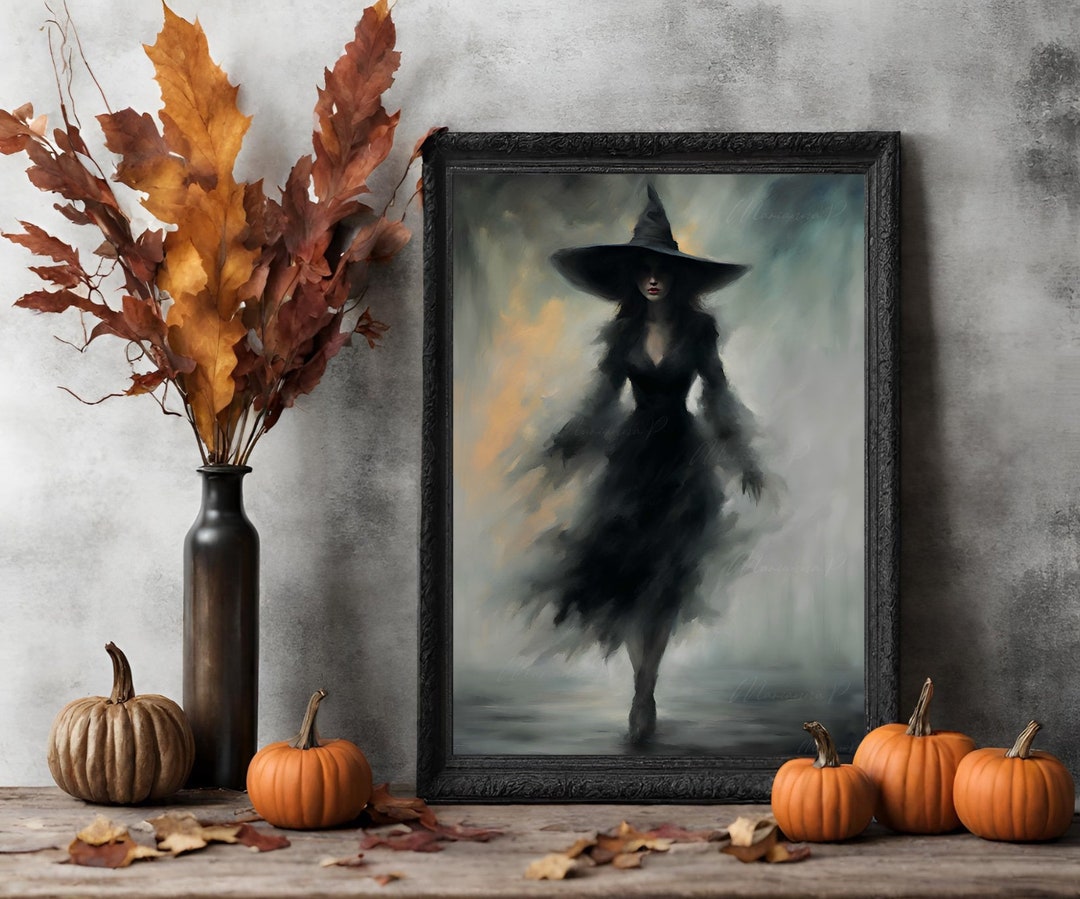 Witch Art Print Abstract Painting Witch Art Wiccan Art Print Dark ...