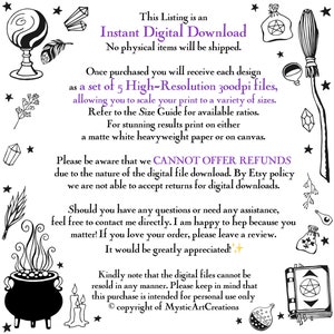 A Witch’s Kitchen Blessing Witch Art Print Kitchen Witch Poster Vintage ...