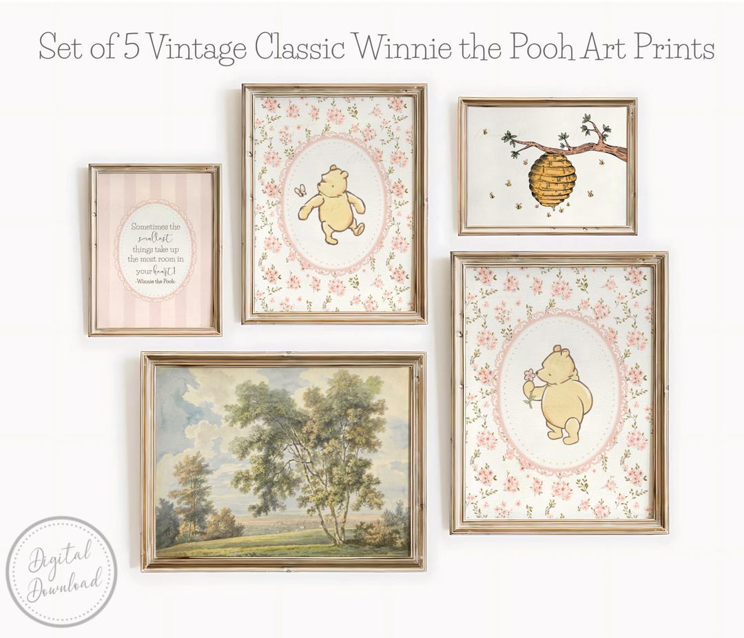 Winnie the Pooh Prints Classic Winnie the Pooh Print Vintage Pooh ...