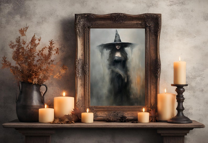 Witch Art Print Witchy Decor Poster Rustic Neutral Aesthetic Abstract ...