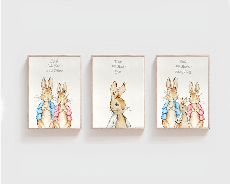 Peter Rabbit Art Prints Nursery Wall Art First We Had Each Other Baby ...
