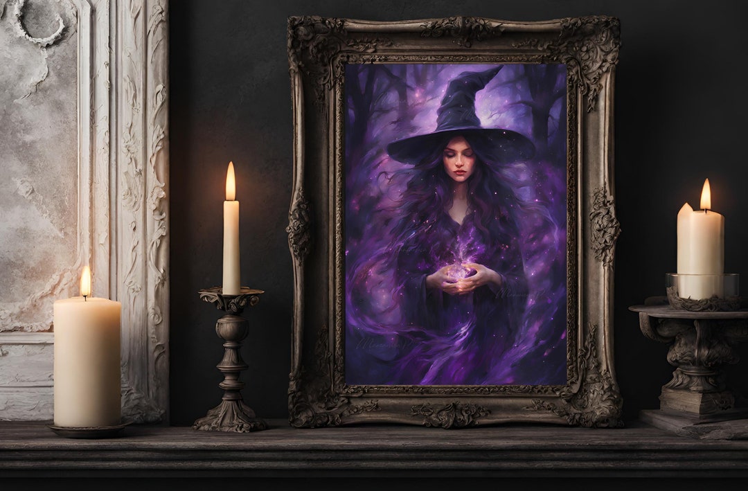 Spirit Witch Print Elemental Witch Art Wiccan Art Abstract Painting ...
