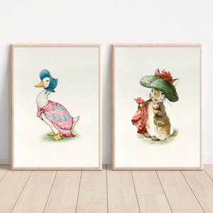 Beatrix Potter Nursery Prints Peter Rabbit Nursery Decor Vintage ...