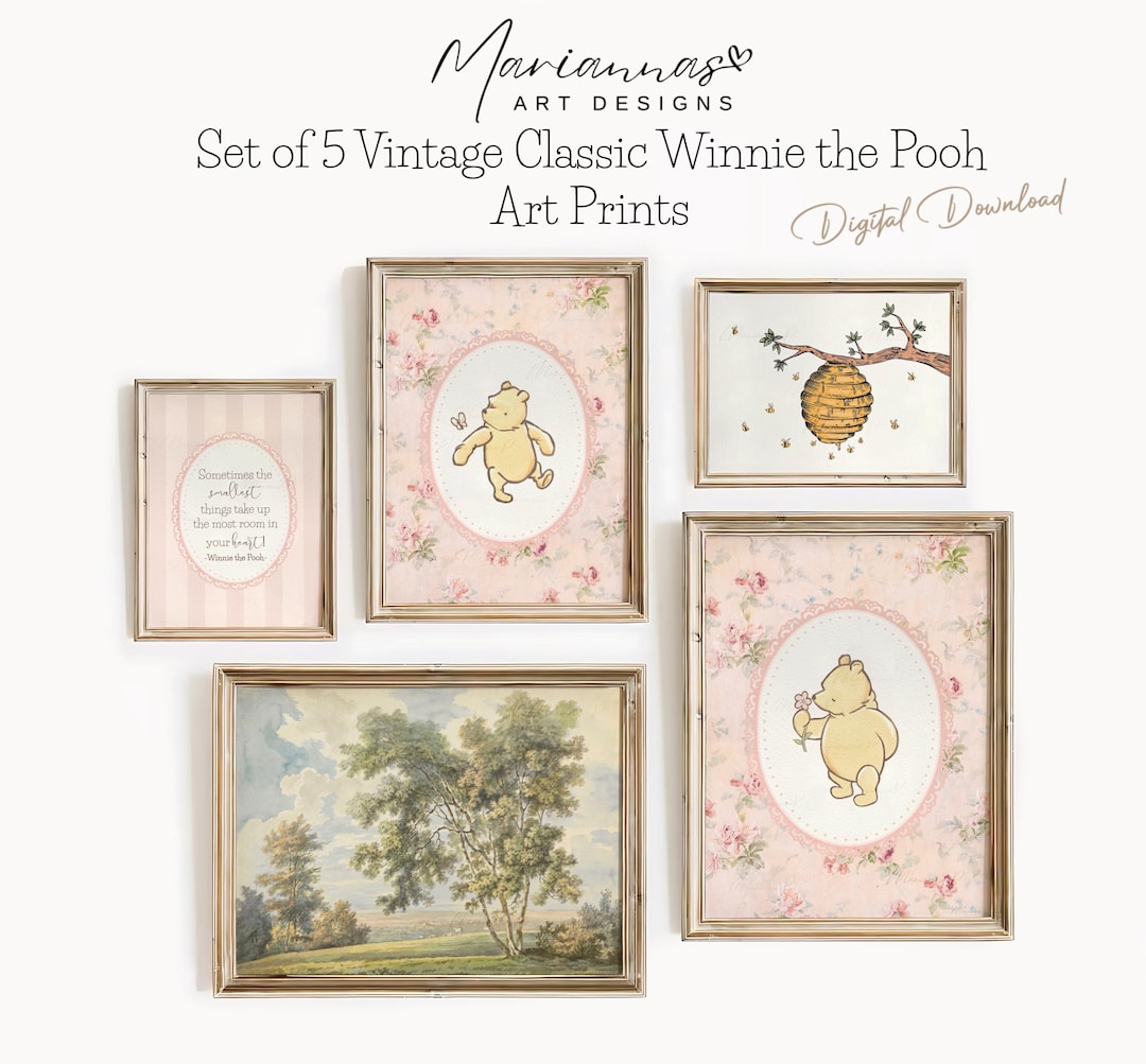 Winnie the Pooh Prints Classic Winnie the Pooh Print Vintage Pooh ...