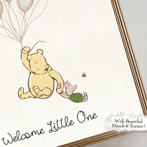 Winnie the Pooh Baby Shower Signature Guest Book 35 Beige Balloons ...
