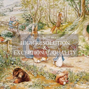 Peter Rabbit Nursery Decor Peter Rabbit and Friends Garden Scene ...