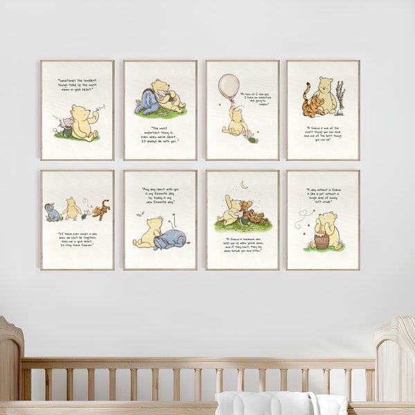 Winnie the Pooh Vintage Print - Etsy