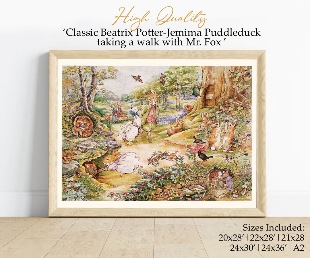 Peter Rabbit Nursery Decor Jemima Puddleduck Mr Fox Friends Garden ...