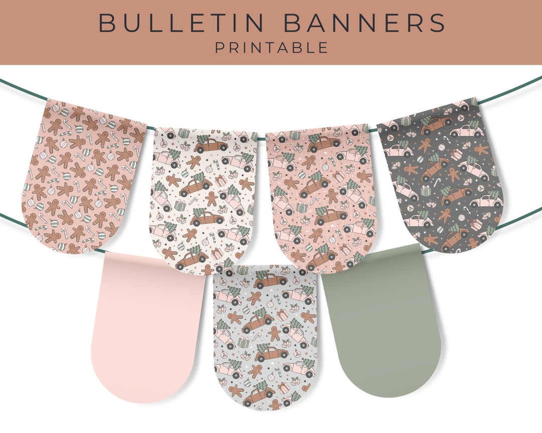 Christmas Bulletin Board Banner: Vintage Classroom Decor (printable PDF ...