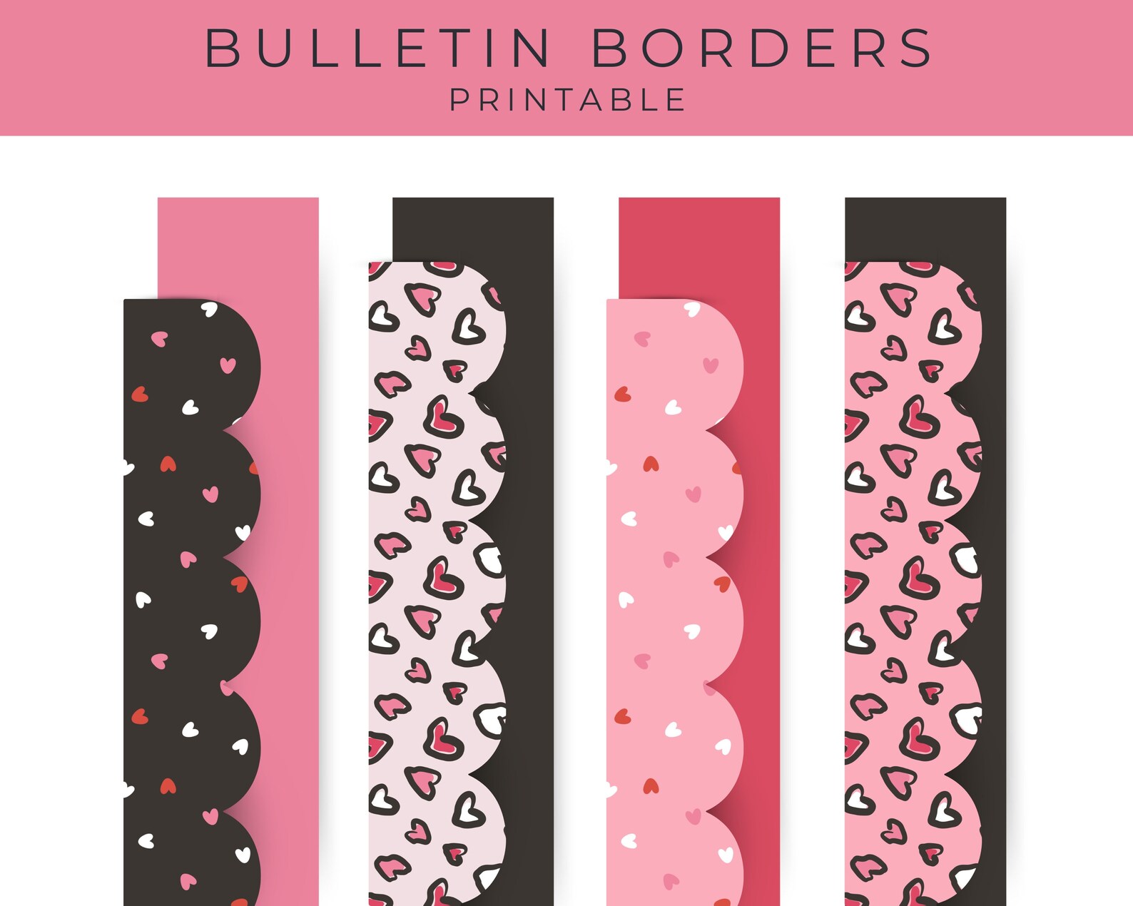 Valentine's Day Bulletin Board Borders for Classroom Decor, Teacher ...