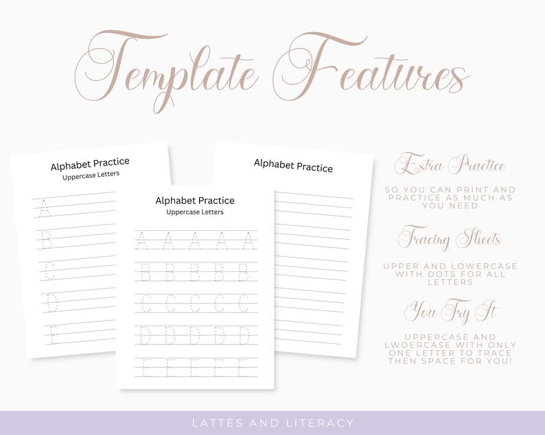 Alphabet Handwriting Worksheets, Learn to Write the Alphabet, Writing ...