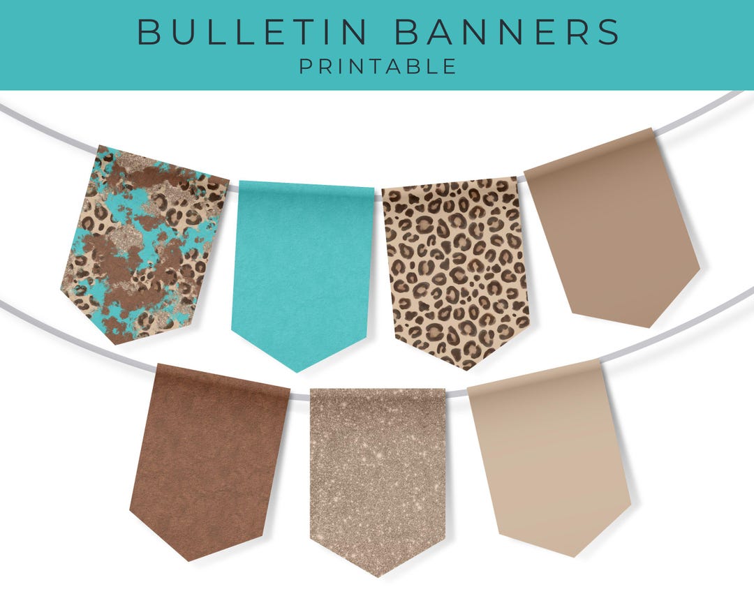 Leopard Print Bulletin Board Banners: Fall Classroom Decor (printable ...