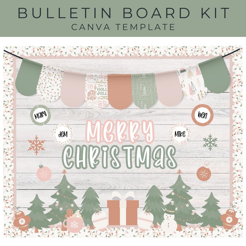 Christmas Bulletin Board Kit - Etsy