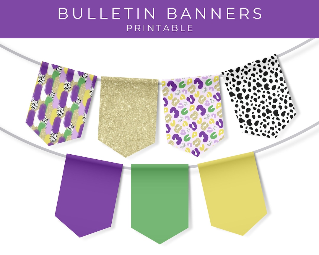 Mardi Gras Bulletin Board Banner Bundle for Classroom Decor, Teacher ...