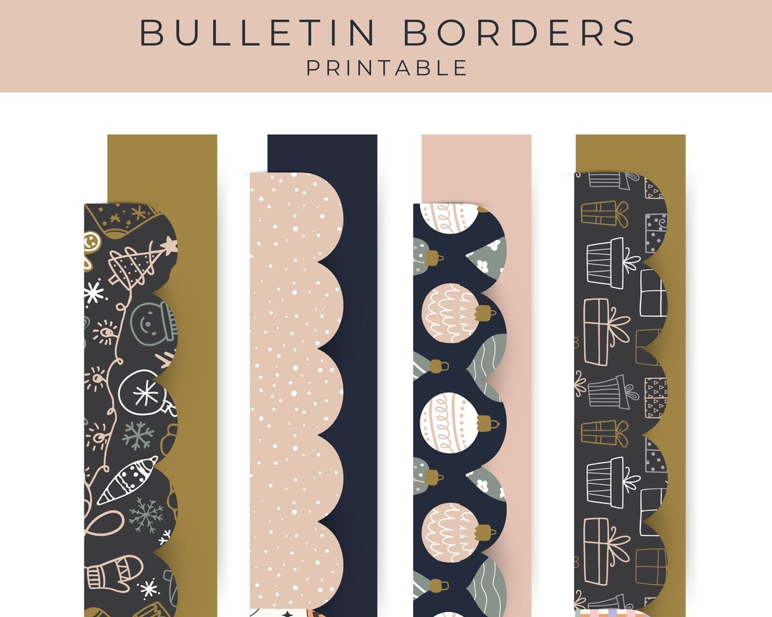 Christmas Bulletin Board Border Bundle for Classroom Decor, Teacher ...