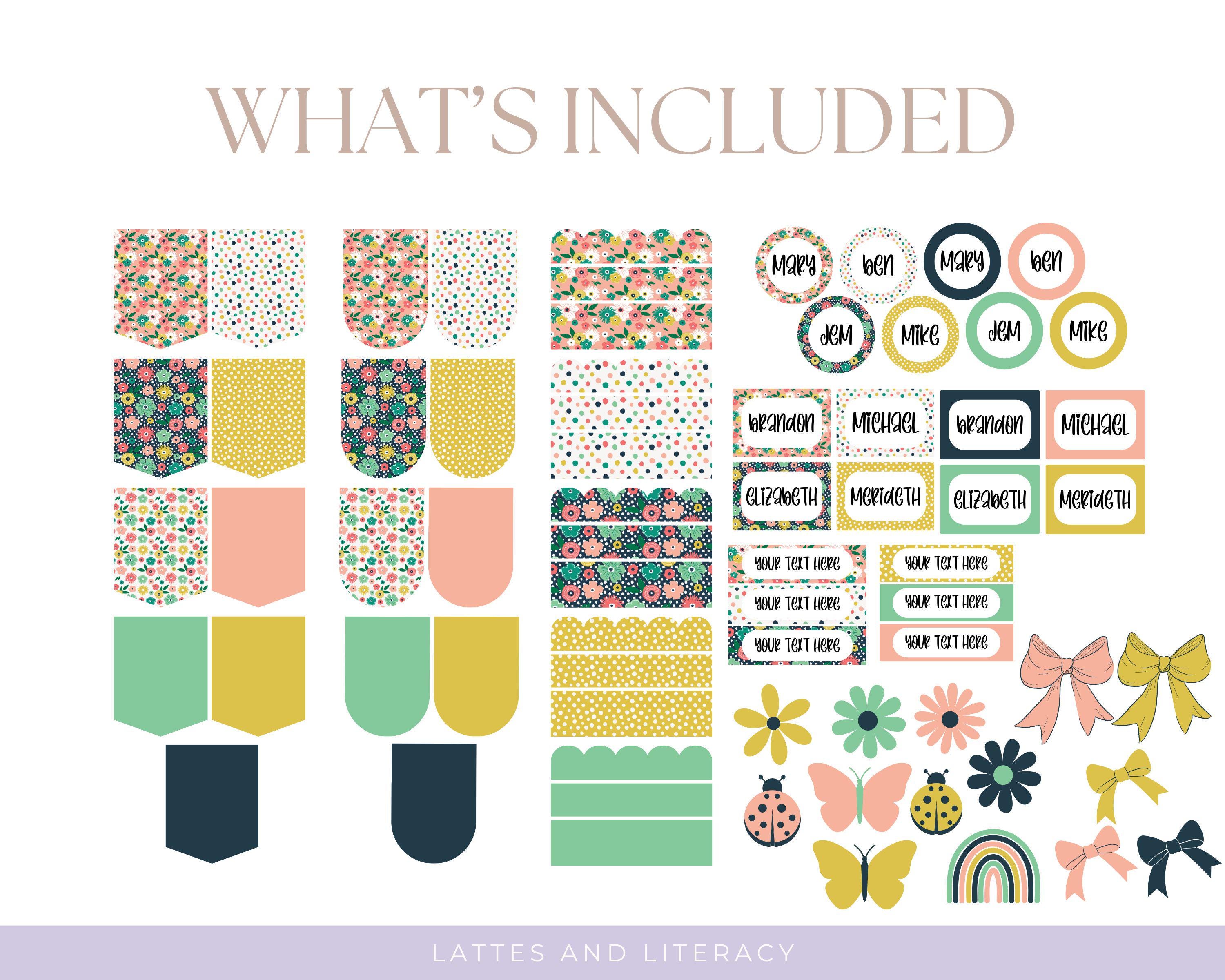 Spring Classroom Bulletin Board Kit: Floral Classroom Decor (printable ...