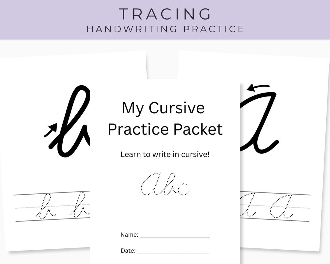 Cursive Handwriting Worksheets, Learn to Write the Alphabet, Writing ...