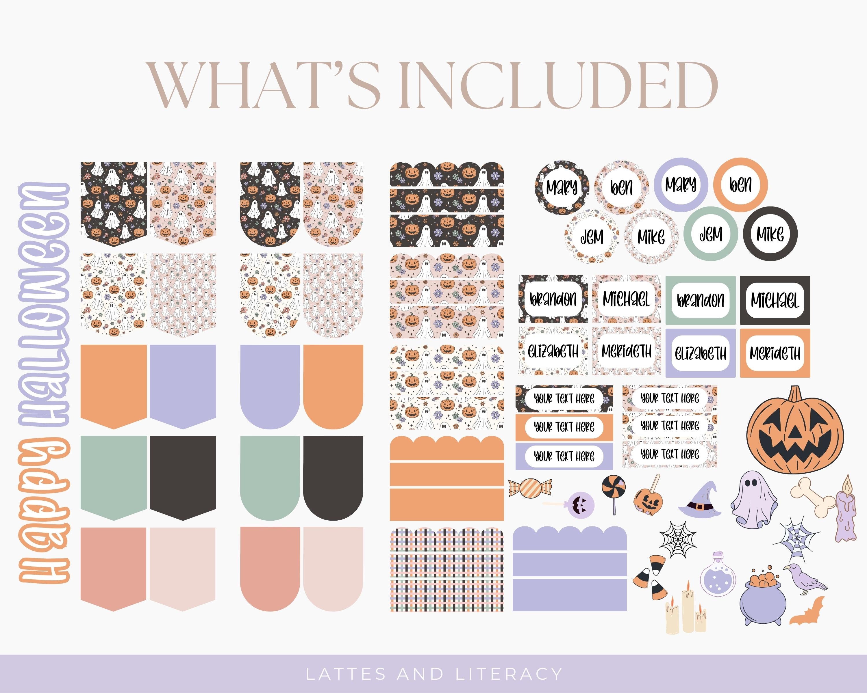 Retro Halloween Bulletin Board Kit for Classroom Decor, Teacher ...