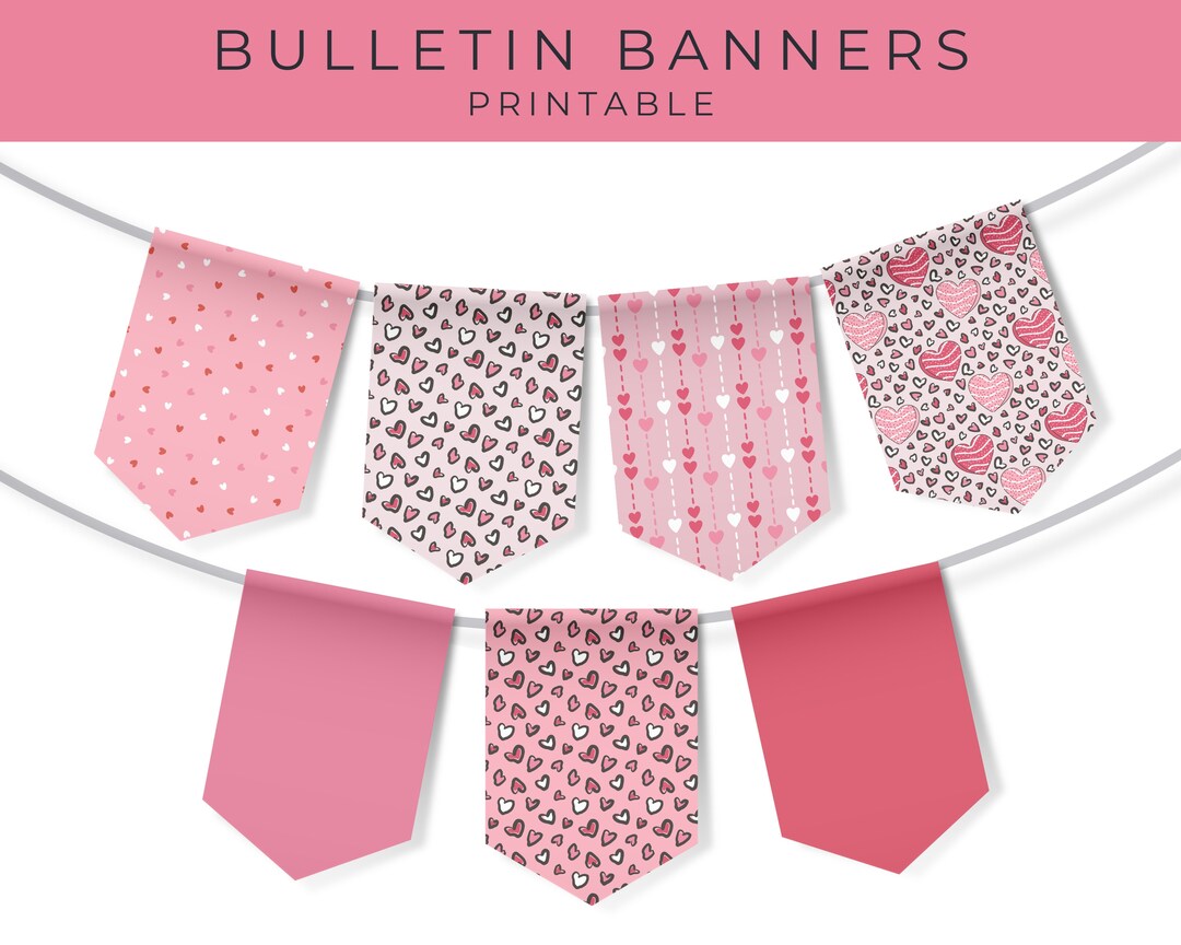 Valentine's Day Bulletin Board Banner: Classroom Decor (printable PDF ...