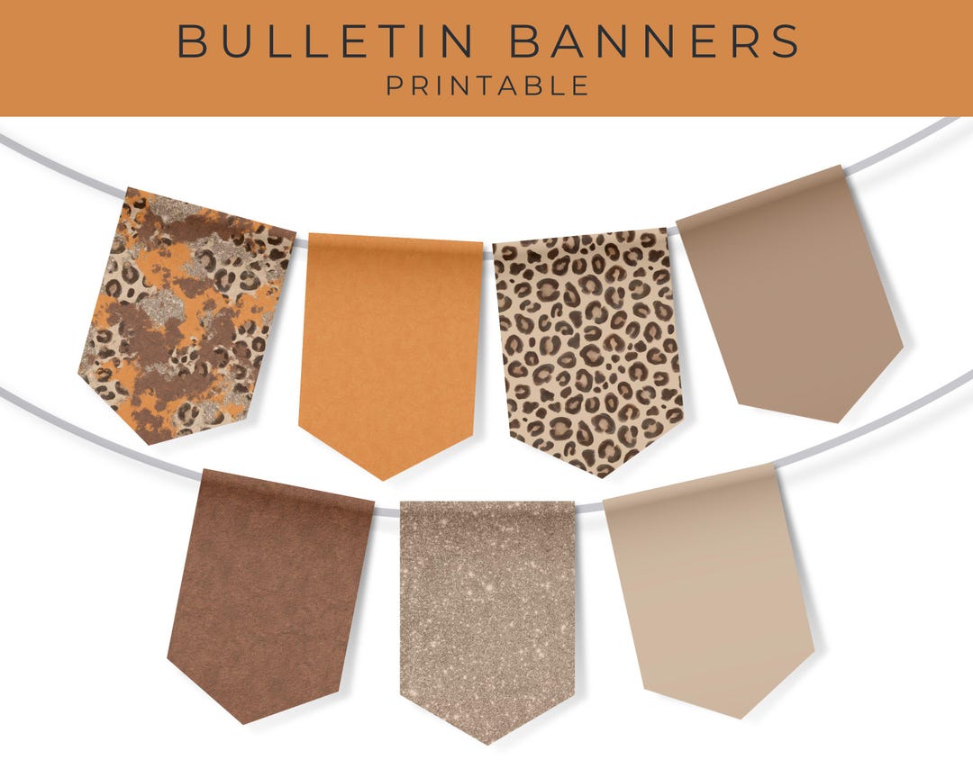 Leopard Print Bulletin Board Banners: Fall Classroom Decor (printable ...
