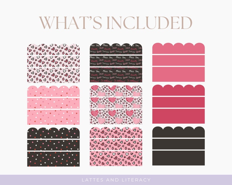 Valentine's Day Bulletin Board Borders for Classroom Decor, Teacher ...