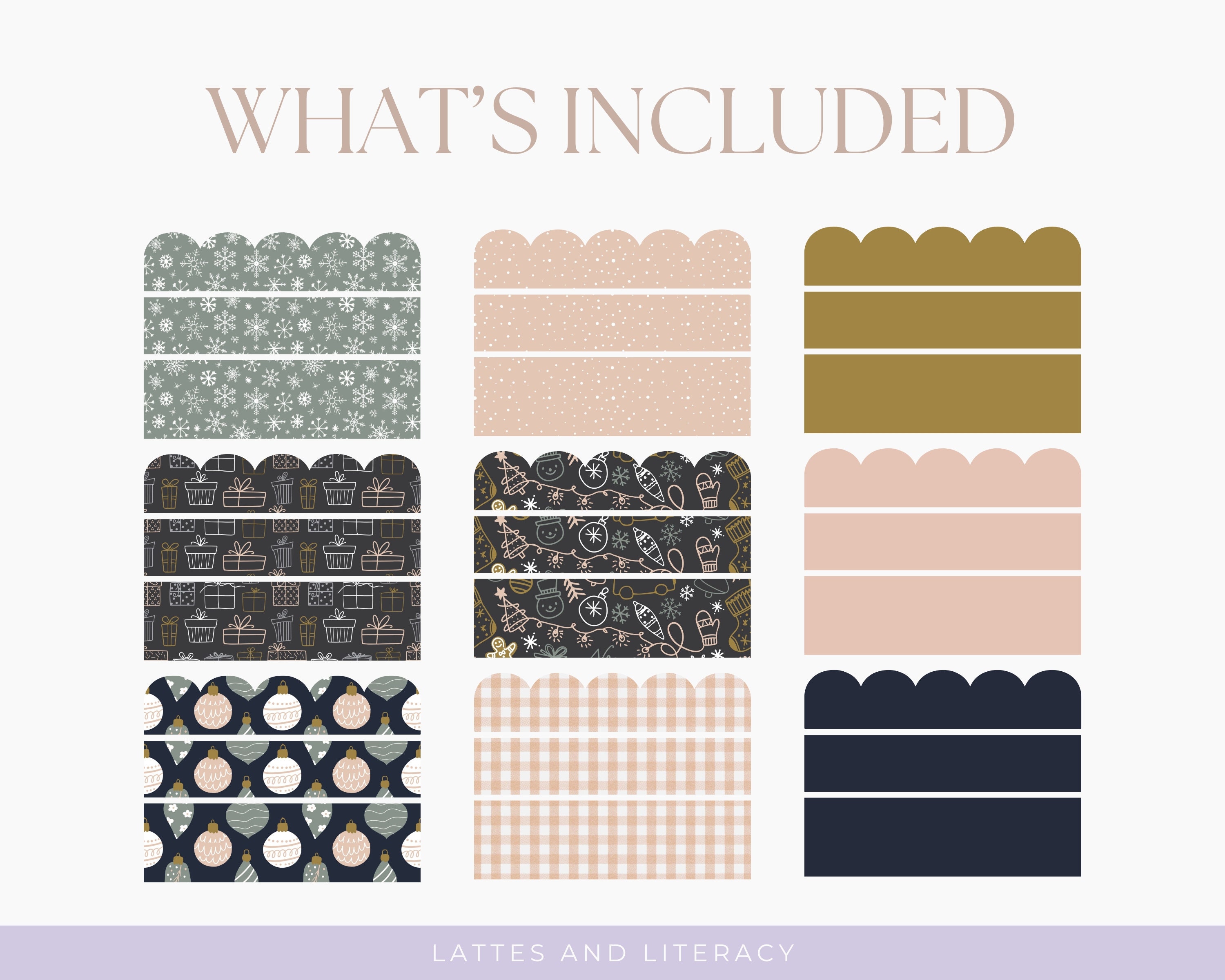 Christmas Bulletin Board Border Bundle for Classroom Decor, Teacher ...