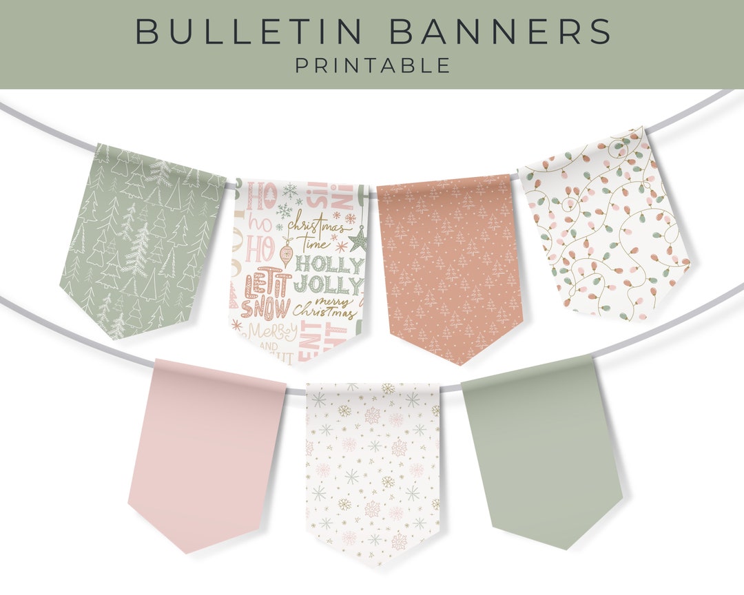 Christmas Bulletin Board Banner Bundle: Vintage Classroom Decor ...