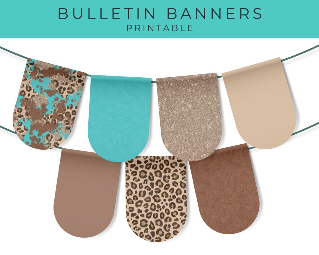 Leopard Print Bulletin Board Banners: Classroom Decor (printable PDF ...