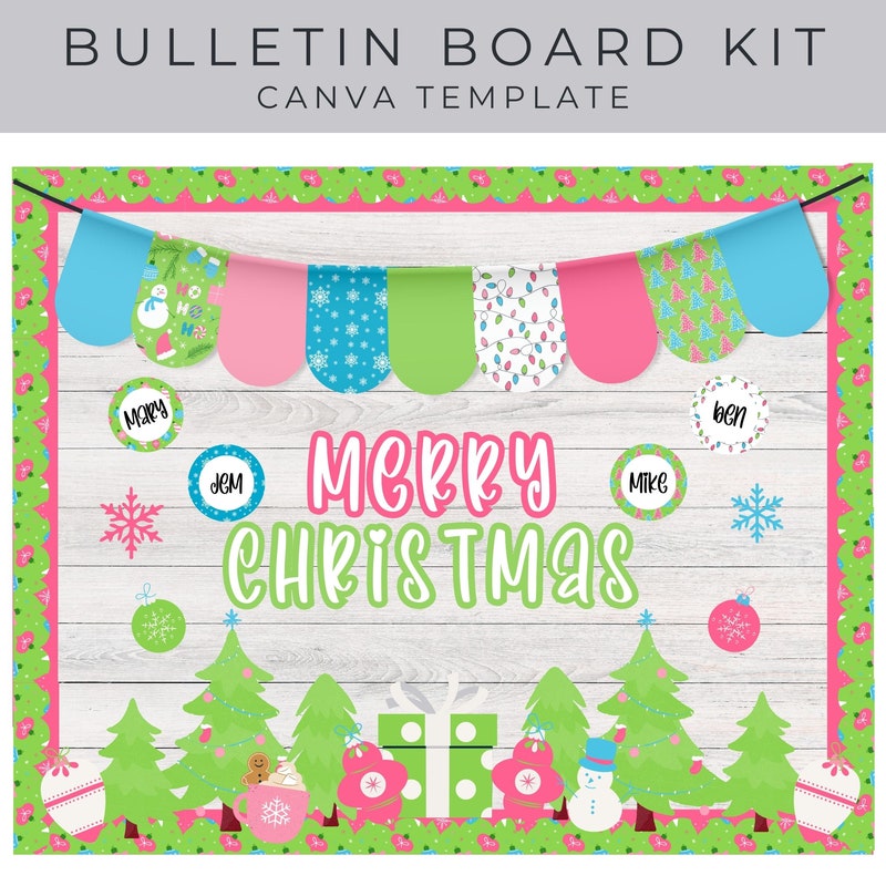 Christmas Bulletin Board Kit - Etsy
