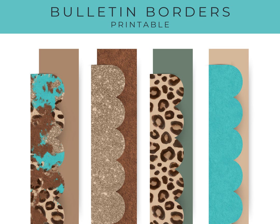 Leopard Print Bulletin Board Borders: Classroom Decor (printable PDF ...