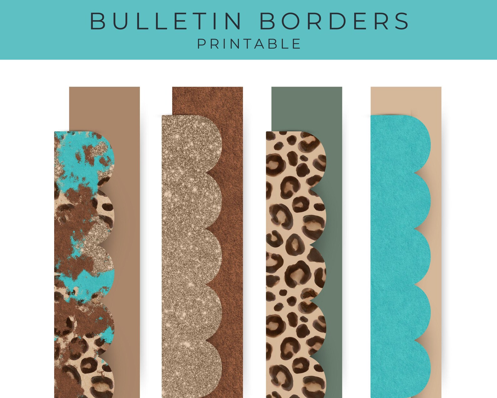 Leopard Print Bulletin Board Borders: Classroom Decor (printable PDF ...