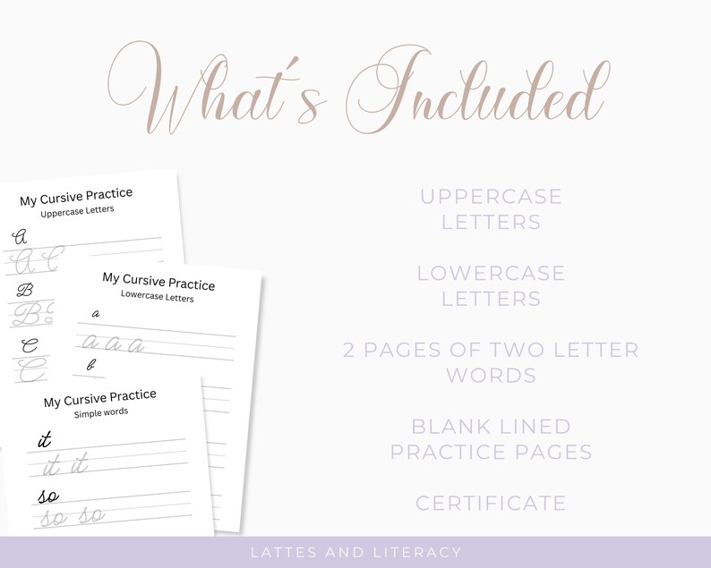 Cursive Handwriting Worksheets, Learn to Write the Alphabet, Writing ...