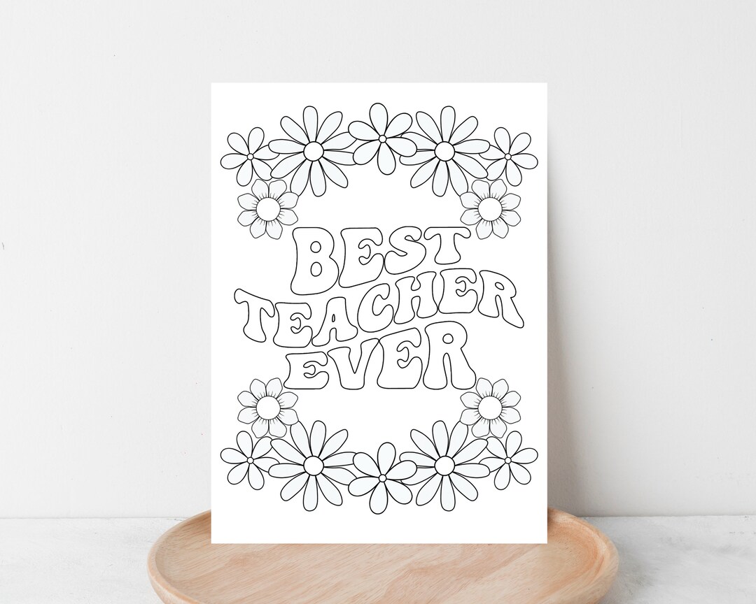 Teacher Appreciation Card Printable, From Student, Coloring Page ...