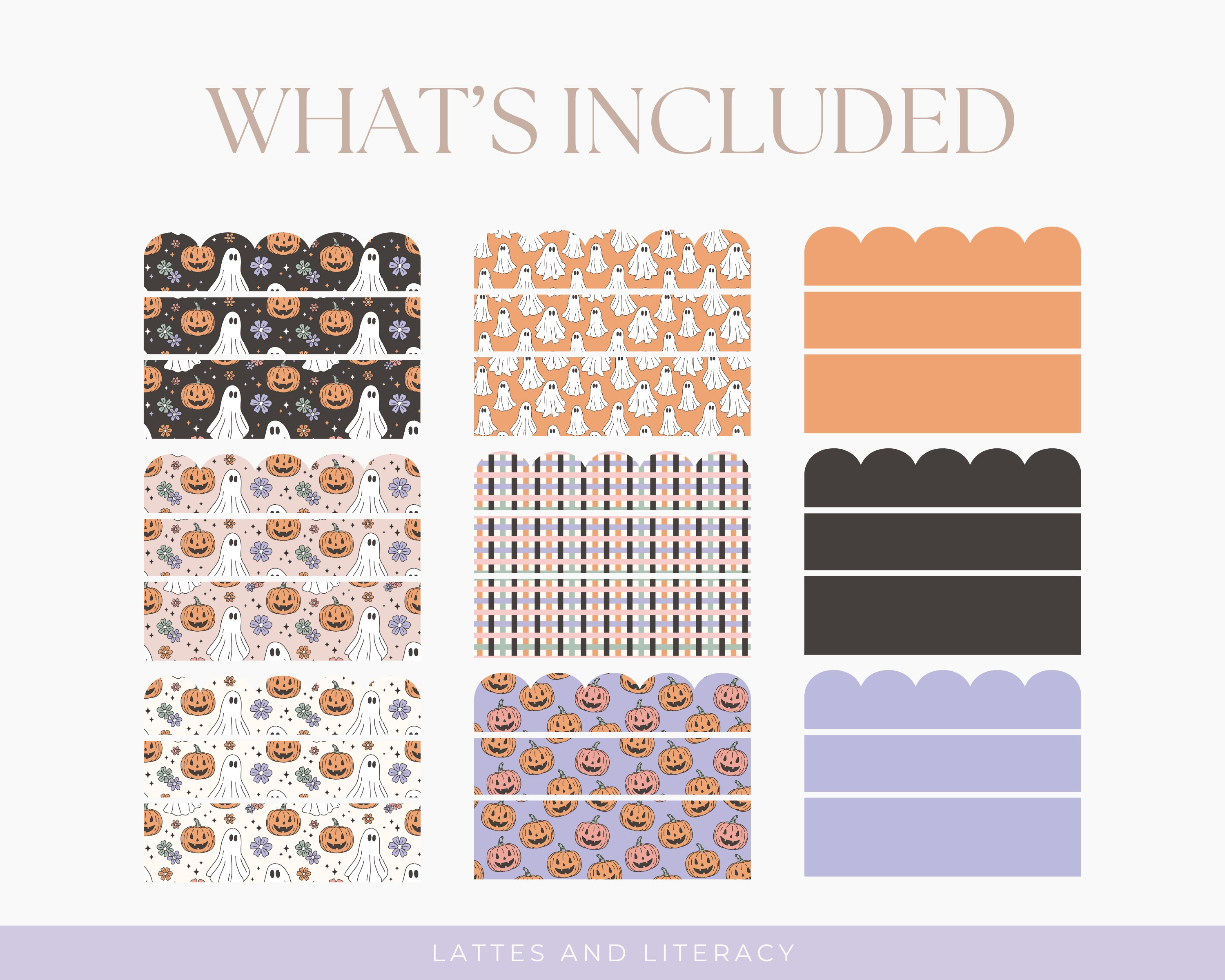 Retro Halloween Bulletin Board Borders for Classroom Decor, Teacher ...