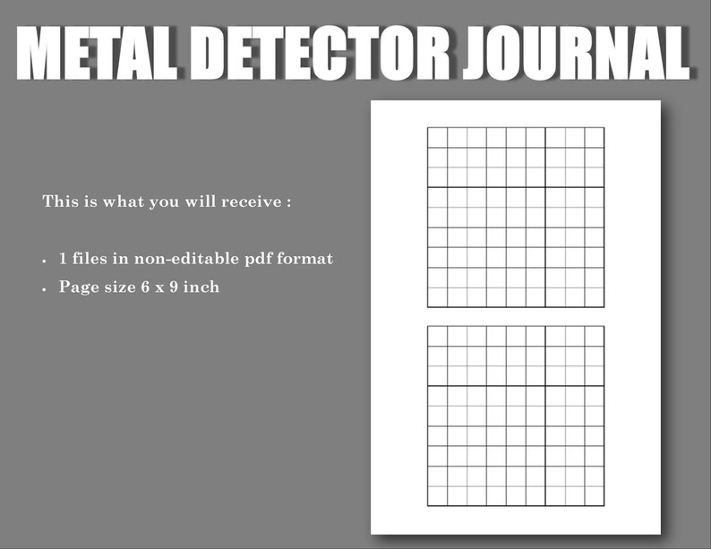 Metal Detecting Journal Logbook Printable File for Metal Detecting ...