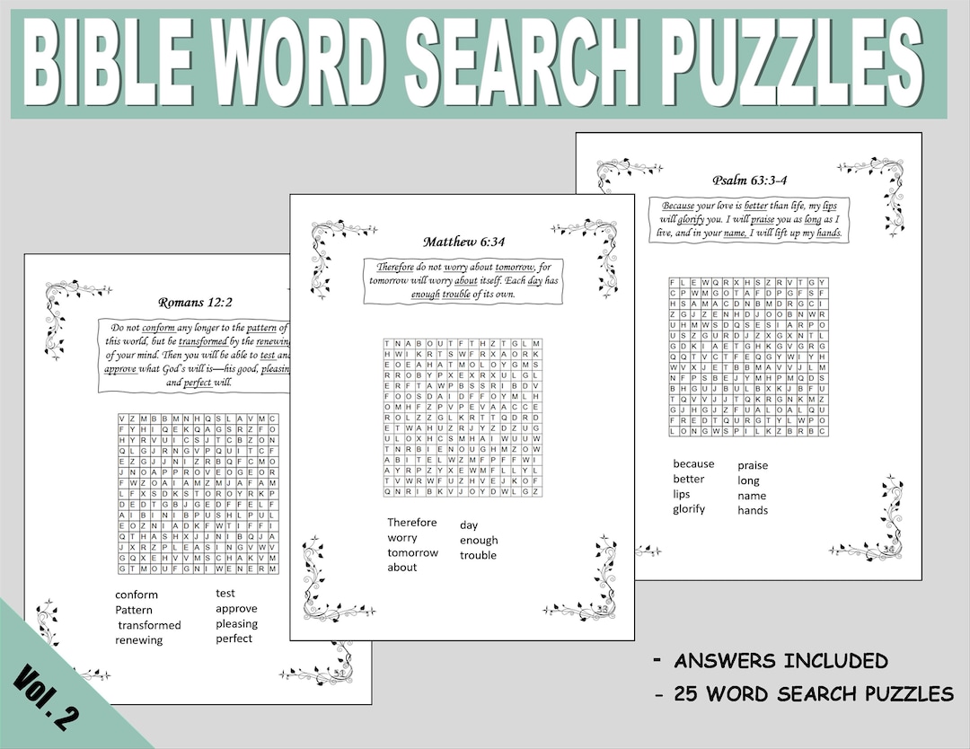 Bible Word Search, Bible Printables, Bible Activity Pages, Bible ...