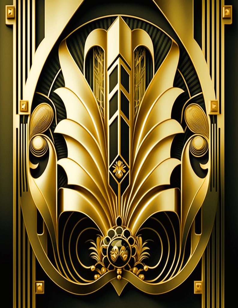 Art Deco Wall Picture Will Refine Any Space, Giving It a Artsy Look That Can Brighten a Living ...