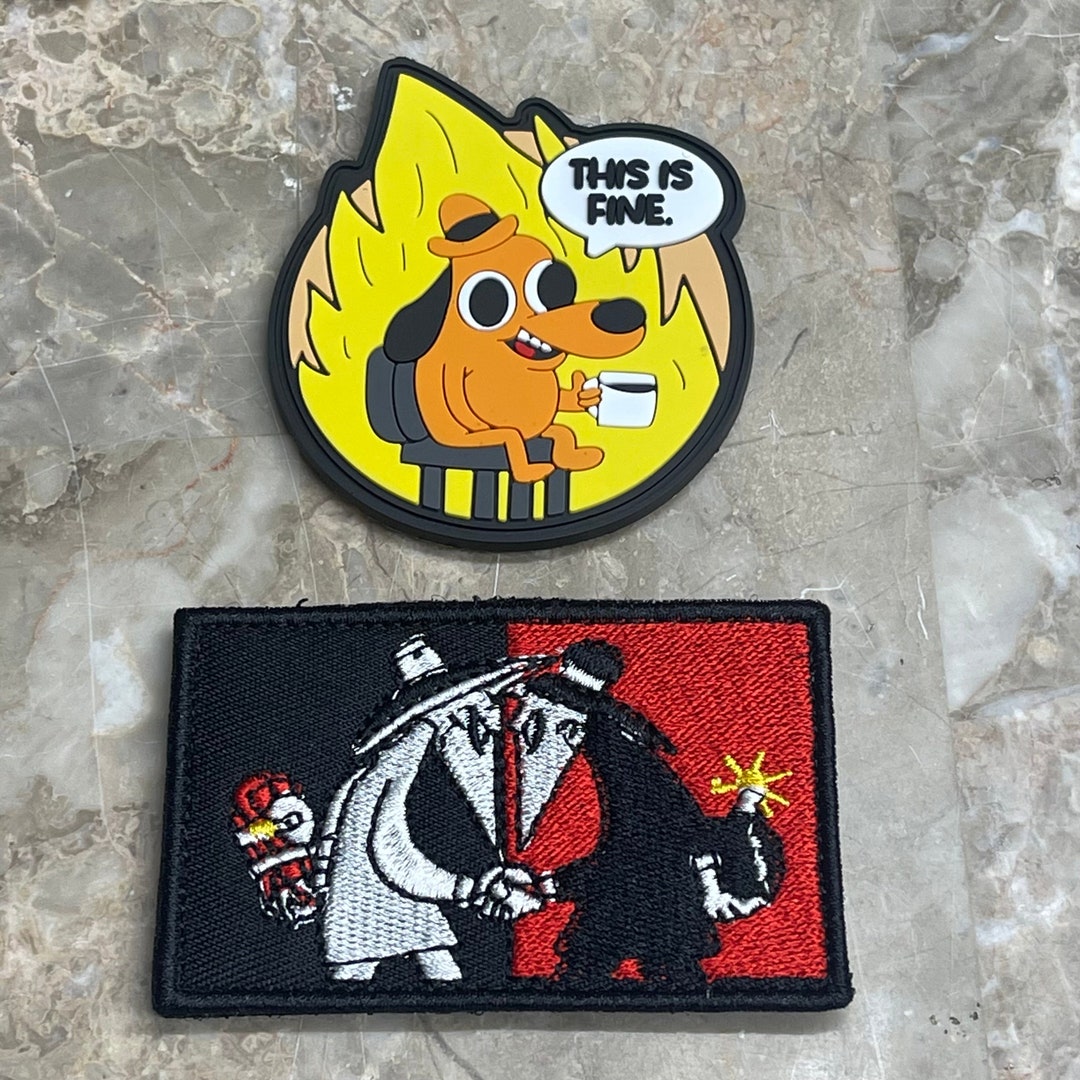 Patches - Spy Vs Spy / This is Fine - Etsy