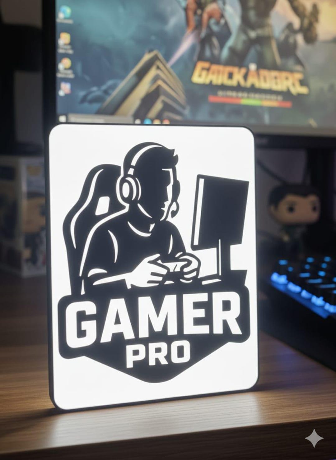Customizable LED Lamp Gamer Pro 3D Printing - Decorative Gaming Desk ...