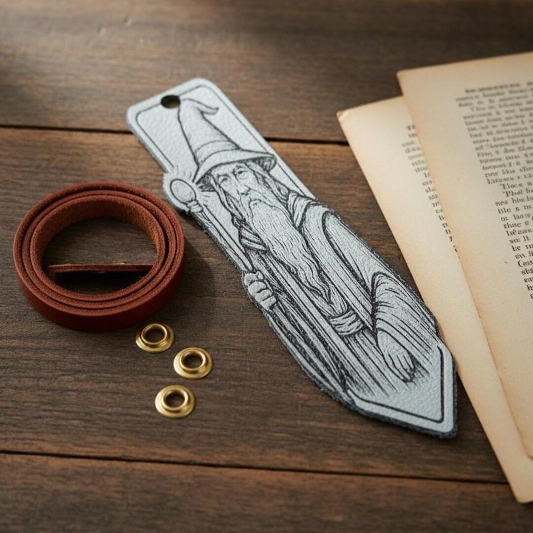 3D Printed Magic Bookmark, Engraving Style, Fantasy Wizard, Reading ...
