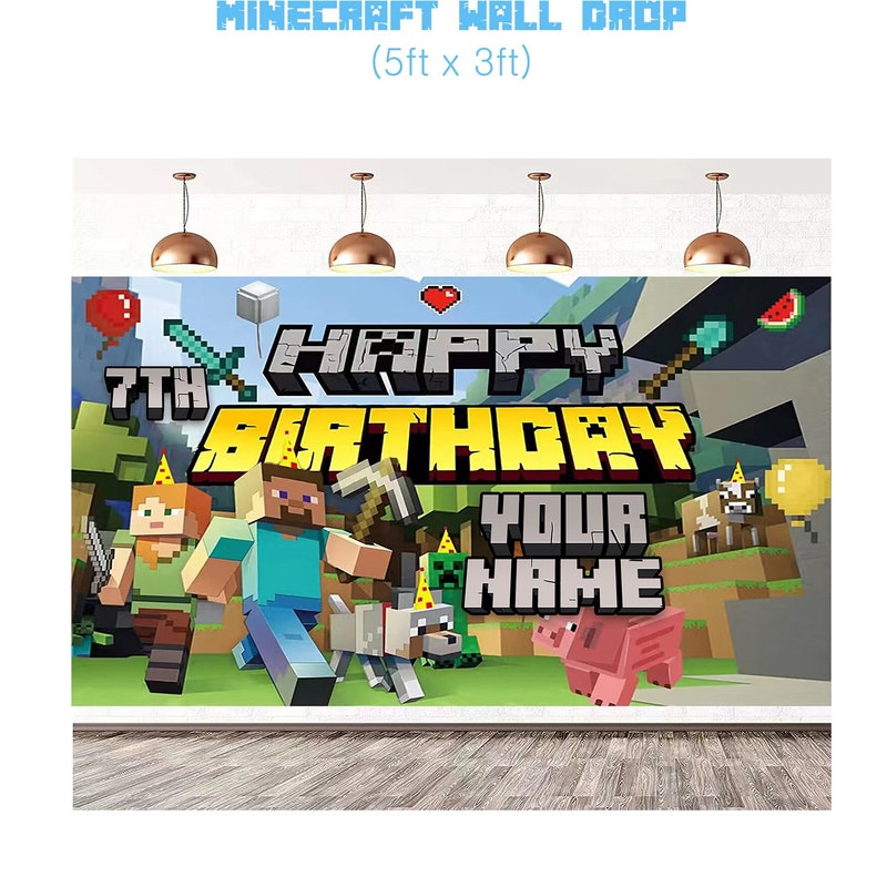 Minecrafter Backdrop - Etsy